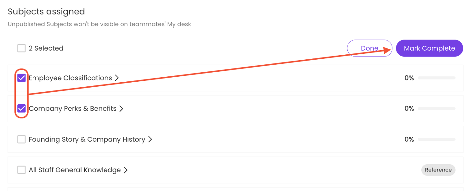 Update Completion Percentages